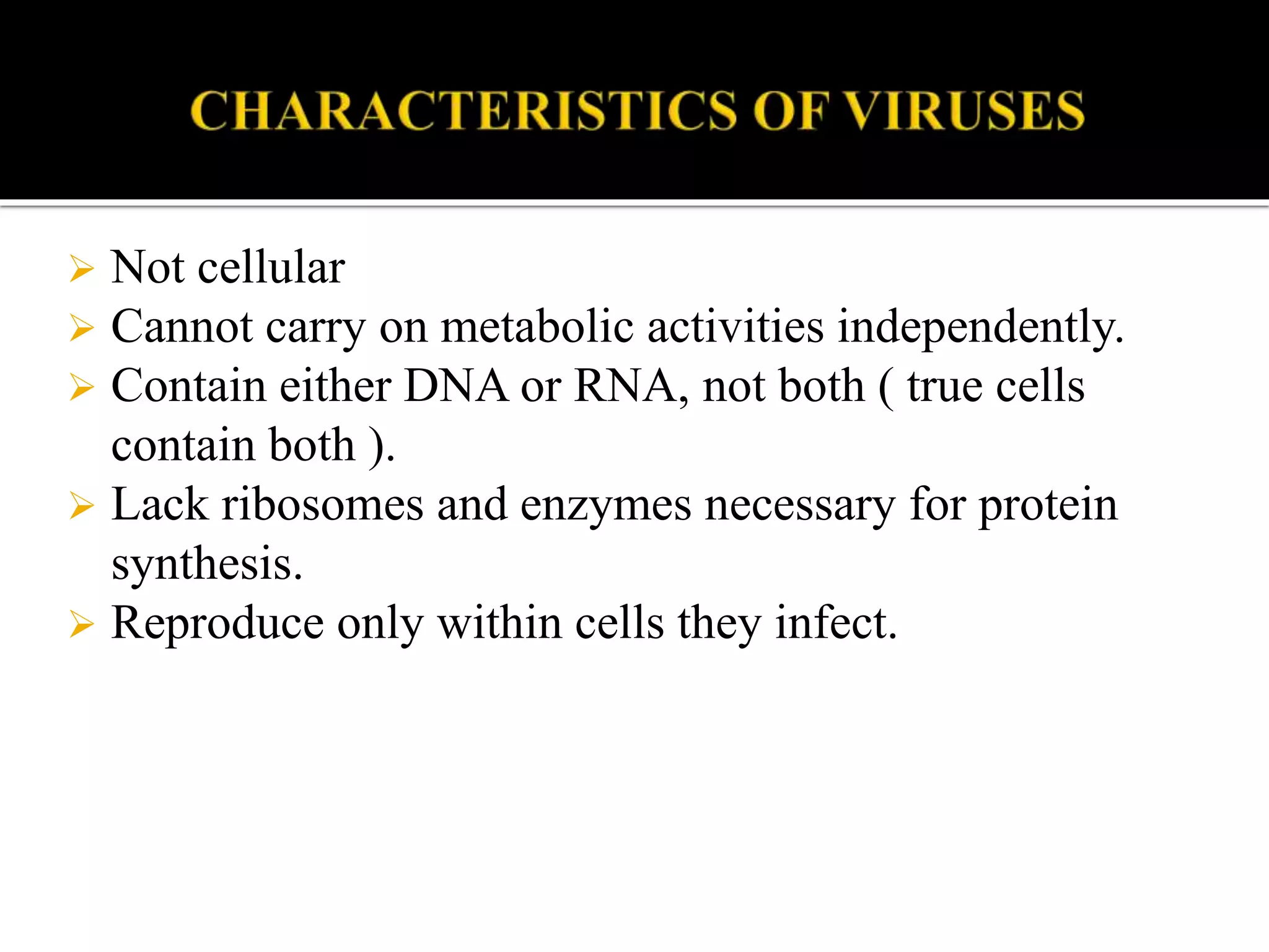 VIRUSES CLASSIFICATION , LIFE CYCLE OF VIRUSES. CHARACTERISTICS OF VIRUSES | PPTX