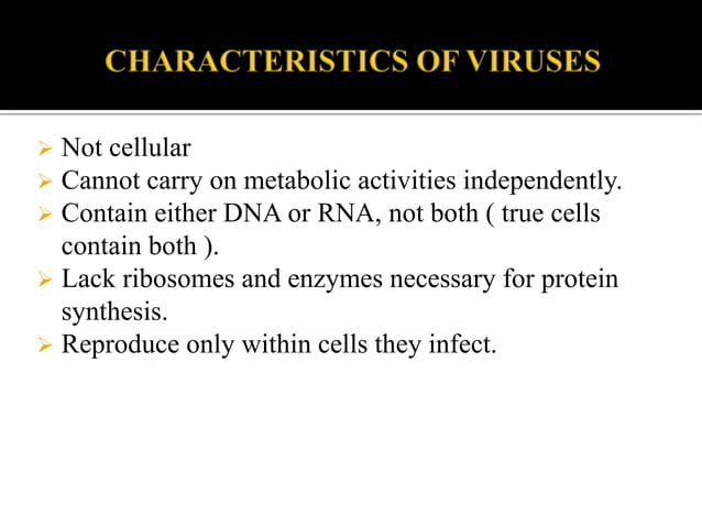 VIRUSES CLASSIFICATION , LIFE CYCLE OF VIRUSES. CHARACTERISTICS OF ...