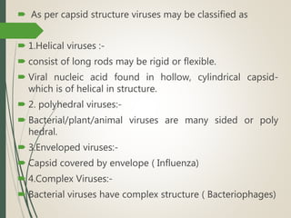 Viruses-definition, classification, replication, cultivation of viruses ...