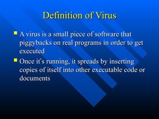 computer virus and about its details and types | PPT