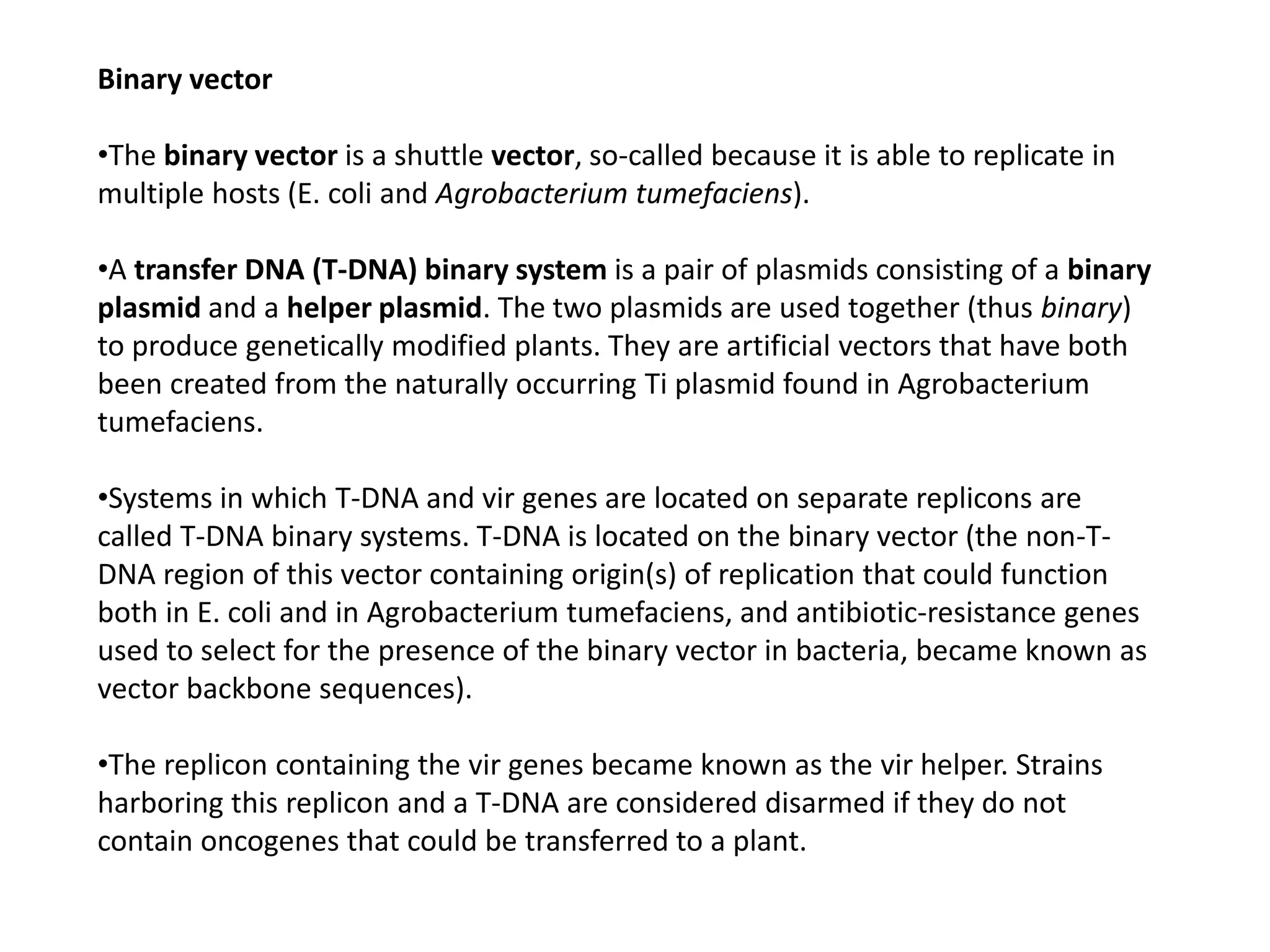 Viruses as vector, binary, shuttle vector | PPTX