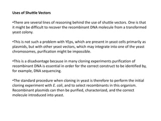 Viruses as vector, binary, shuttle vector | PPTX