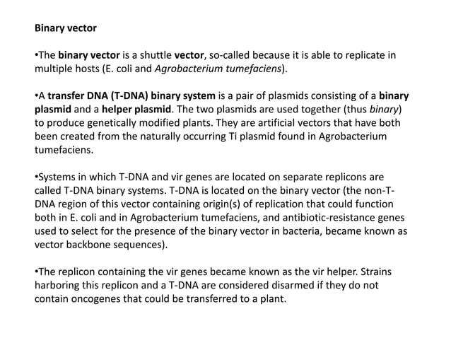 Viruses as vector, binary, shuttle vector | PPTX