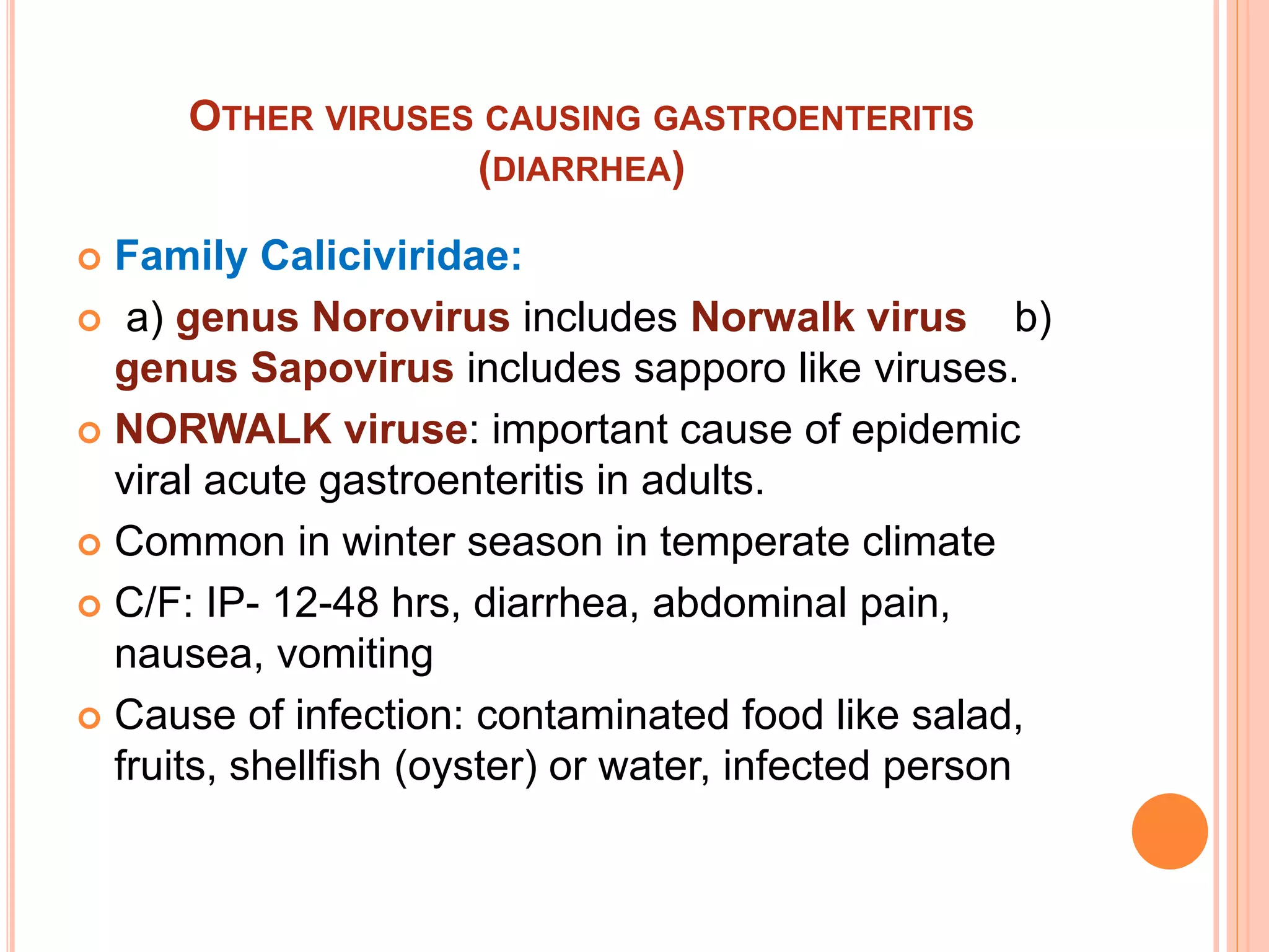 Viruses causing diarrhea | PPTX