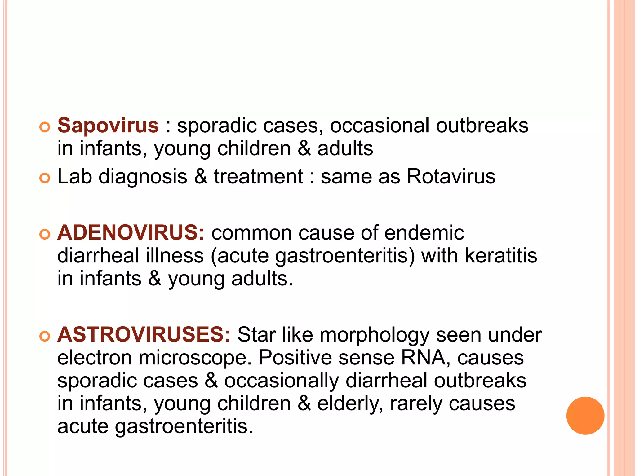 Viruses causing diarrhea | PPTX