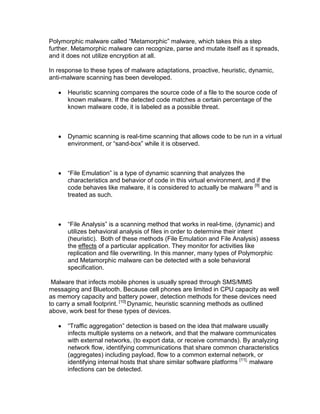 Viruses & Malware: Effects On Enterprise Networks | DOCX