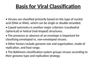 Introduction to Viruses structure and Classification | PPTX