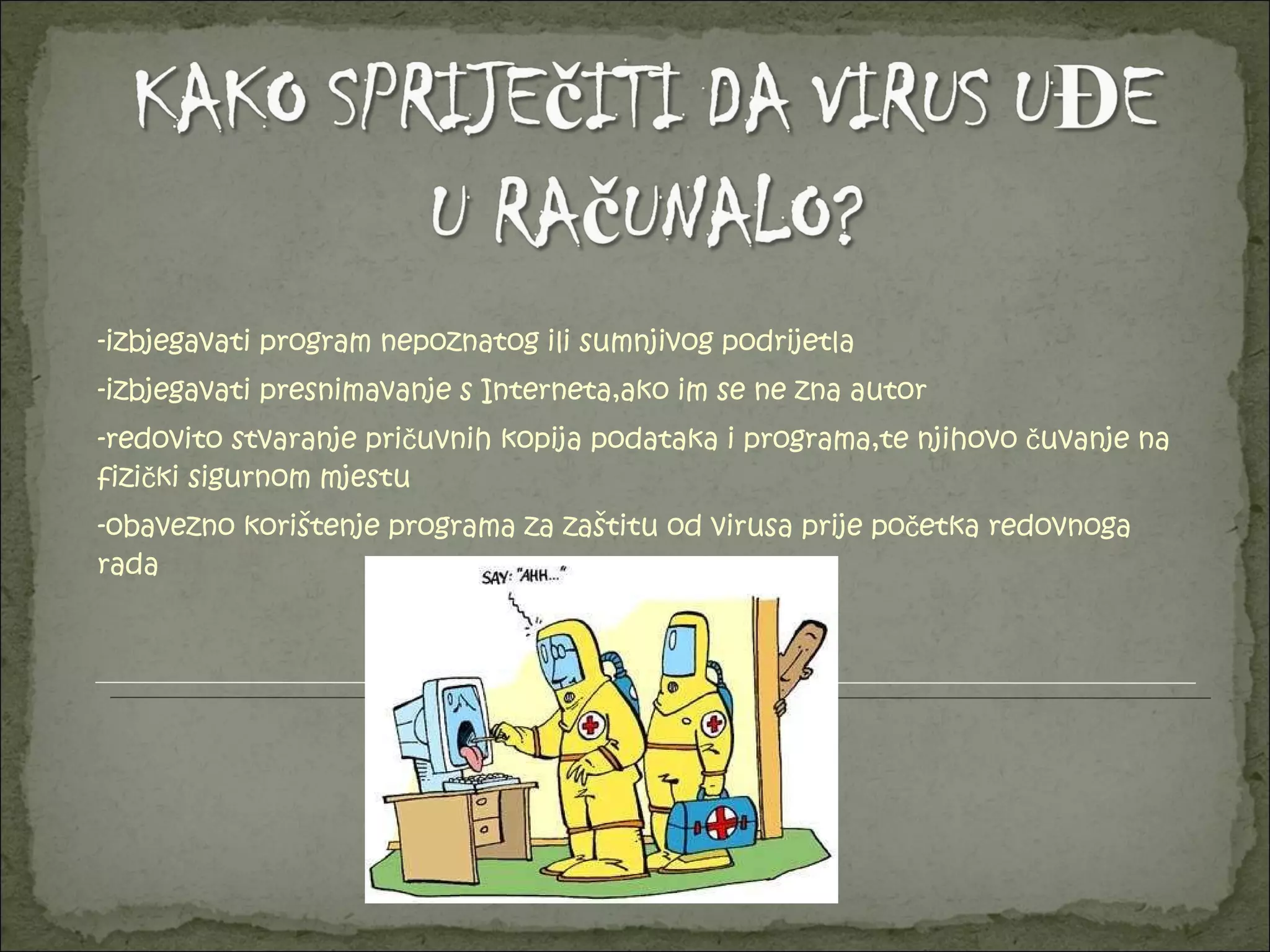 Internetske opasnosti - virusi | PPT
