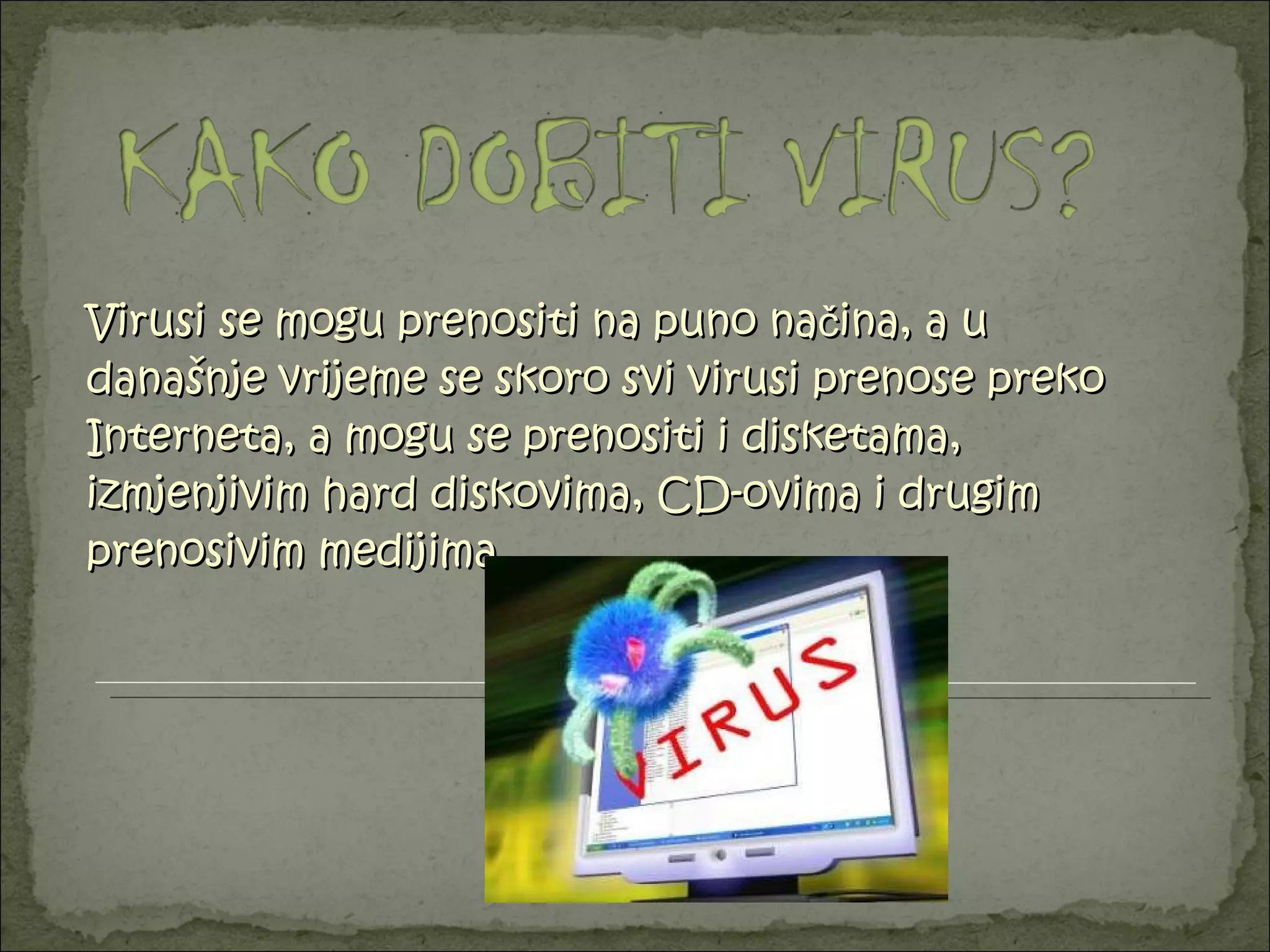 Internetske opasnosti - virusi | PPT