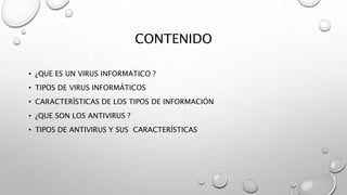 Virus informáticos | PPTX | Antivirus Software | Computer Software and ...