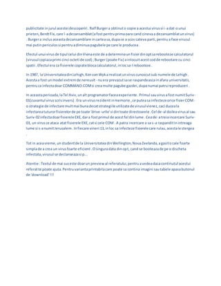 Virusi si antivirusi | DOCX