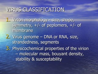 Virus morphology & classification | PPT