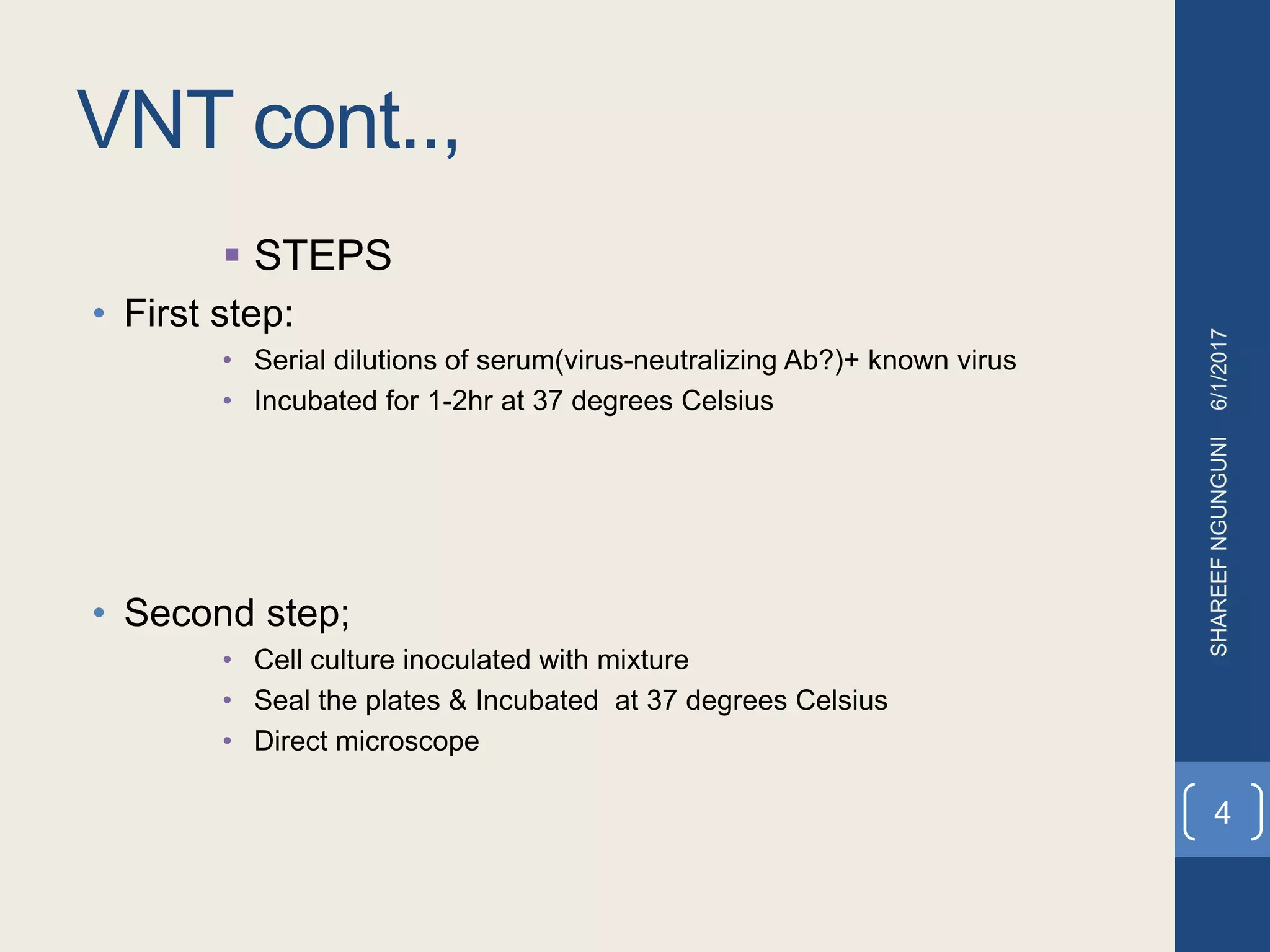 Virus neutralization test | PPTX