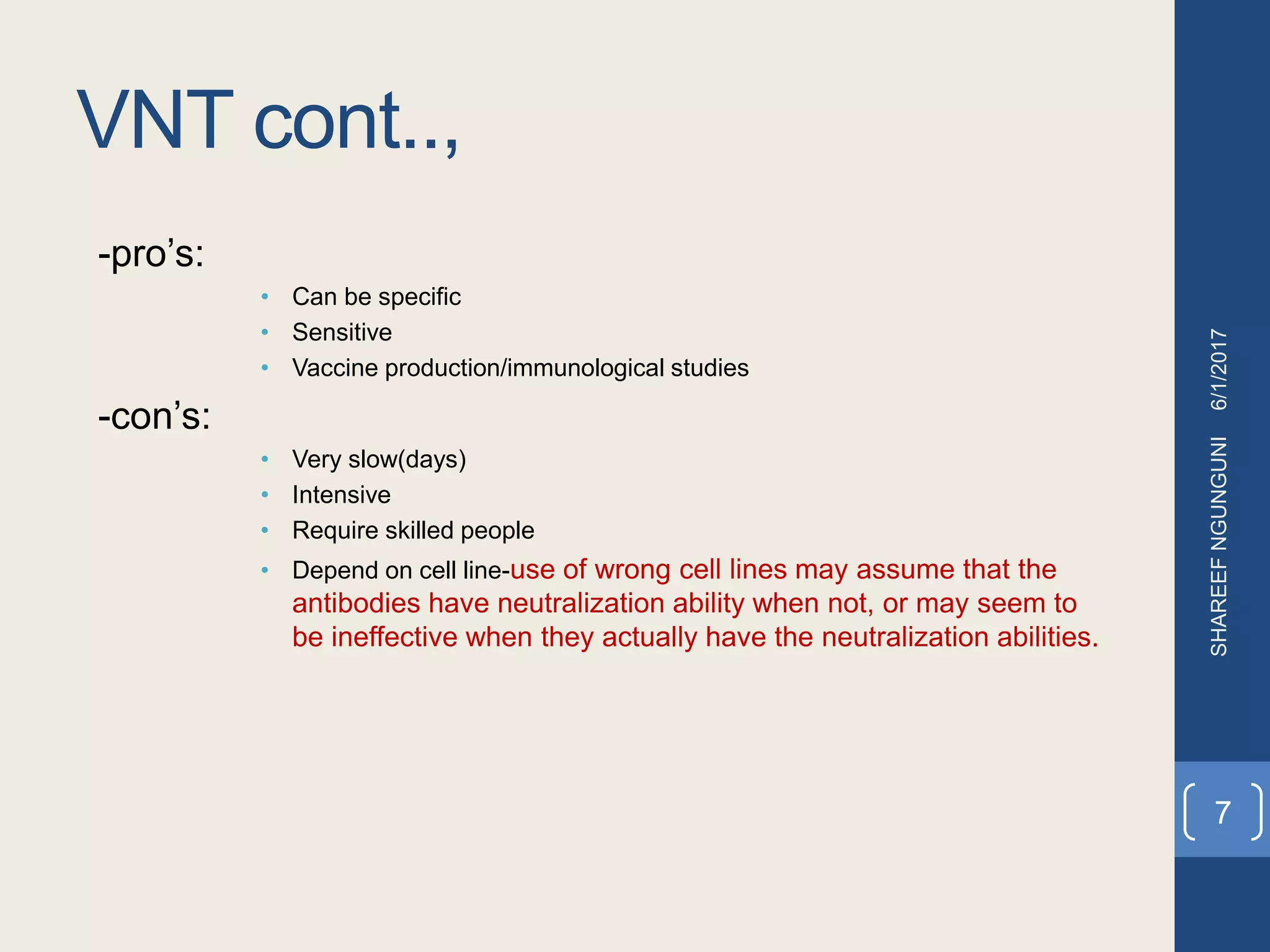 Virus neutralization test | PPTX