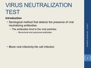 Virus neutralization test | PPTX