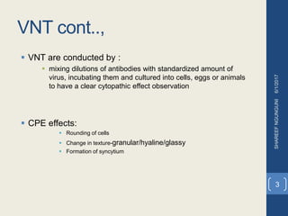 Virus neutralization test | PPTX