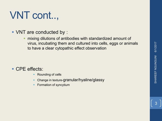 Virus neutralization test | PPTX