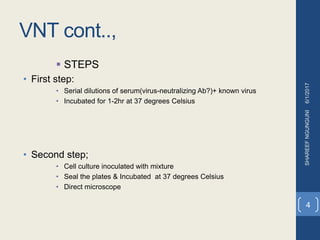 Virus neutralization test | PPTX