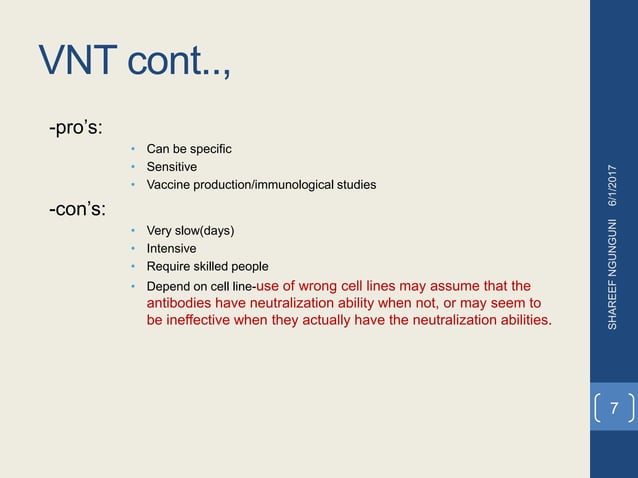 Virus neutralization test | PPTX