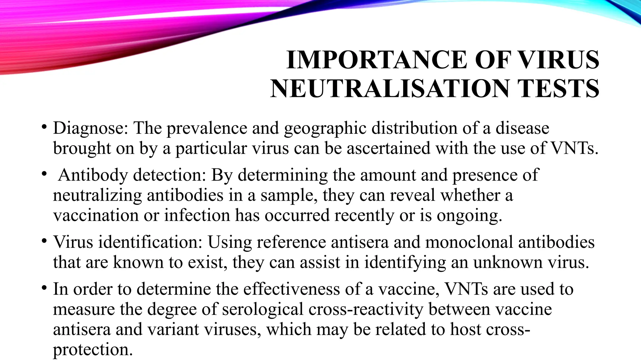Virus neutralization test.pptx types and applications | PPTX