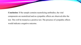 Virus neutralization test.pptx types and applications | PPTX