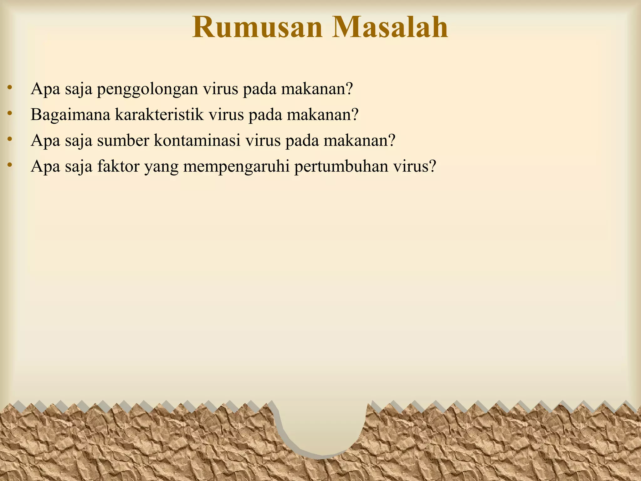 Virus pada makanan | PPT