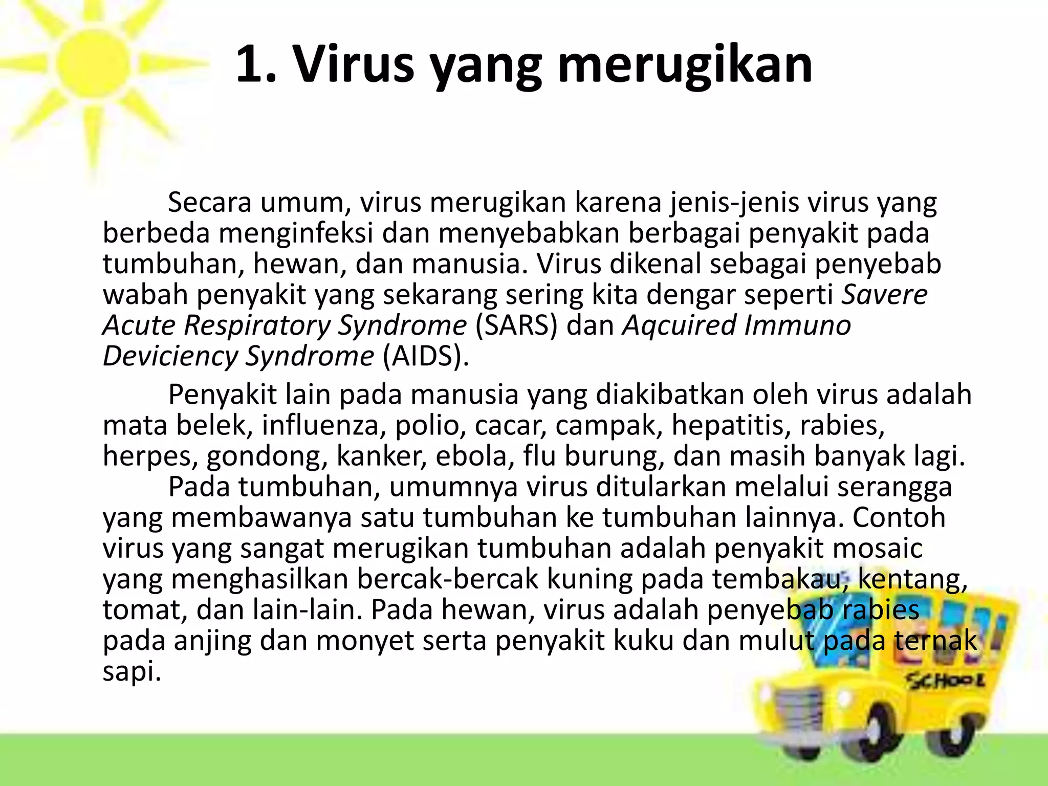 Peranan Virus Yang Merugikan | PPTX