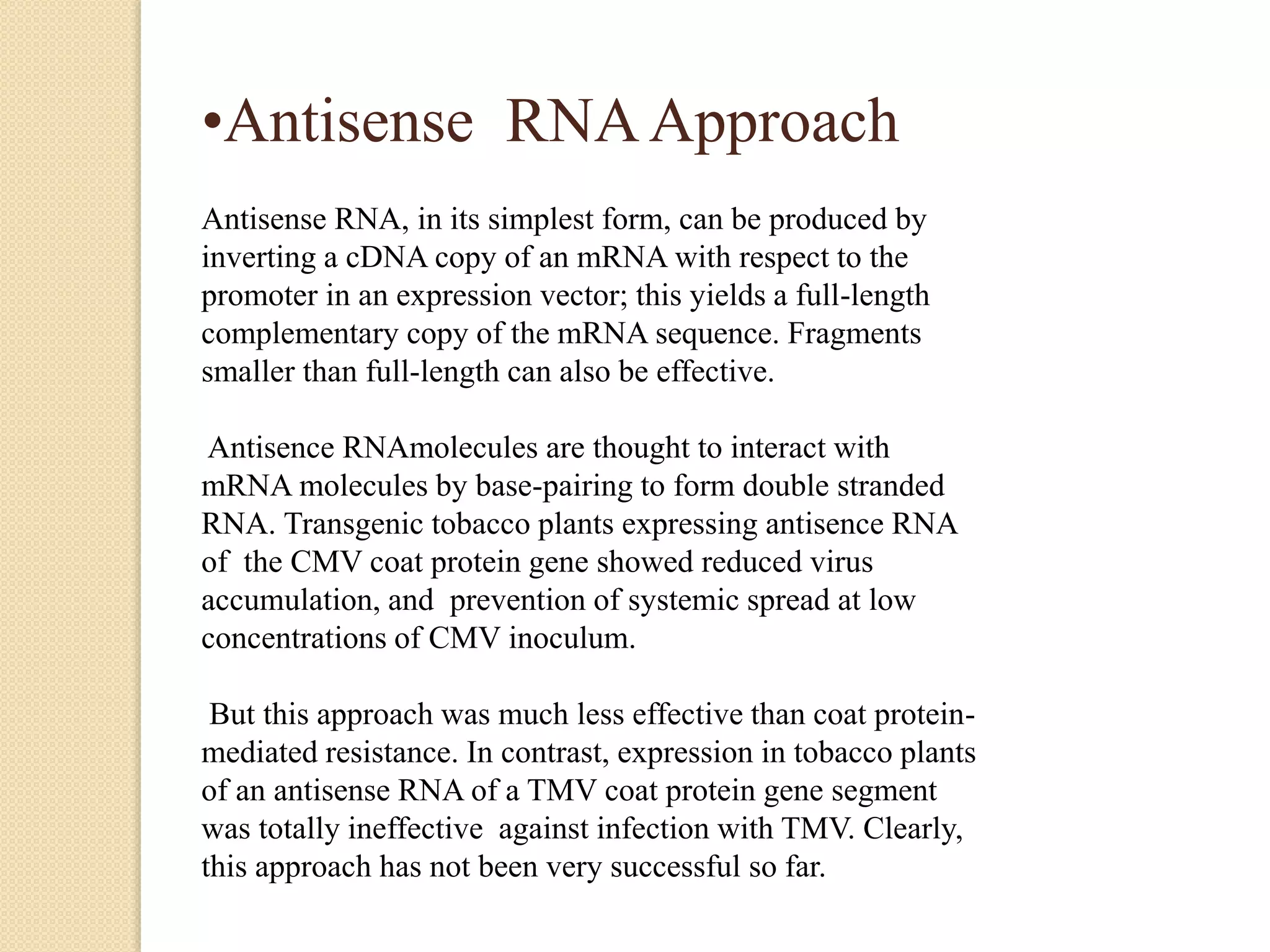 Virus resistance plant, production | PPTX