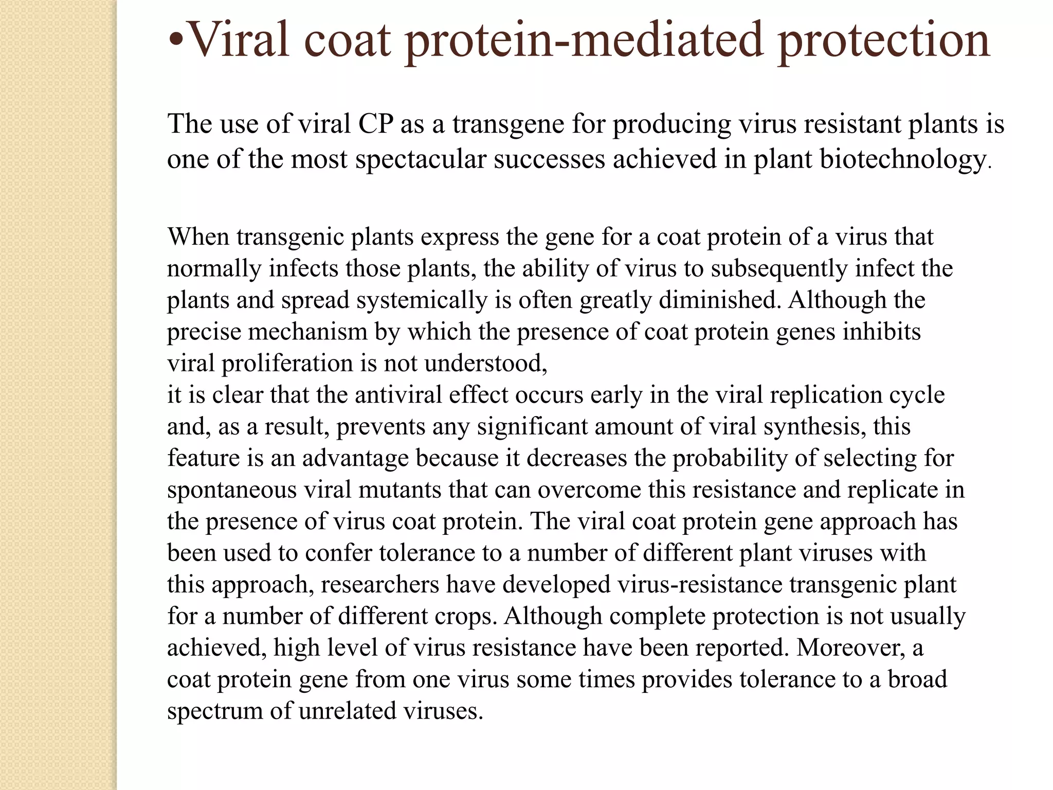 Virus resistance plant, production | PPTX