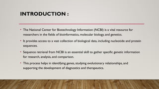Virus sequence retrieval from NCBI database | PPTX