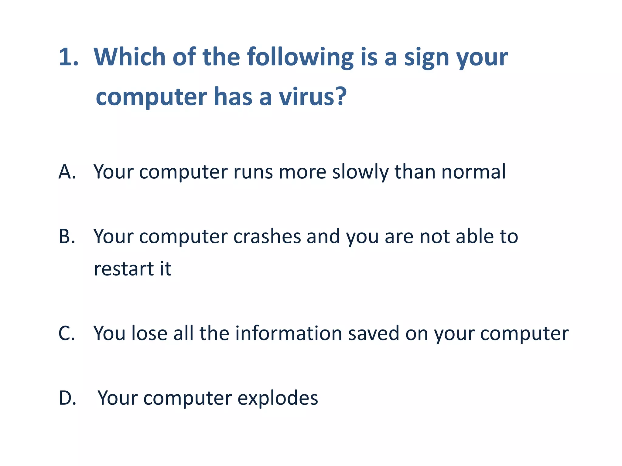 Virus Spyware Quiz | PPTX