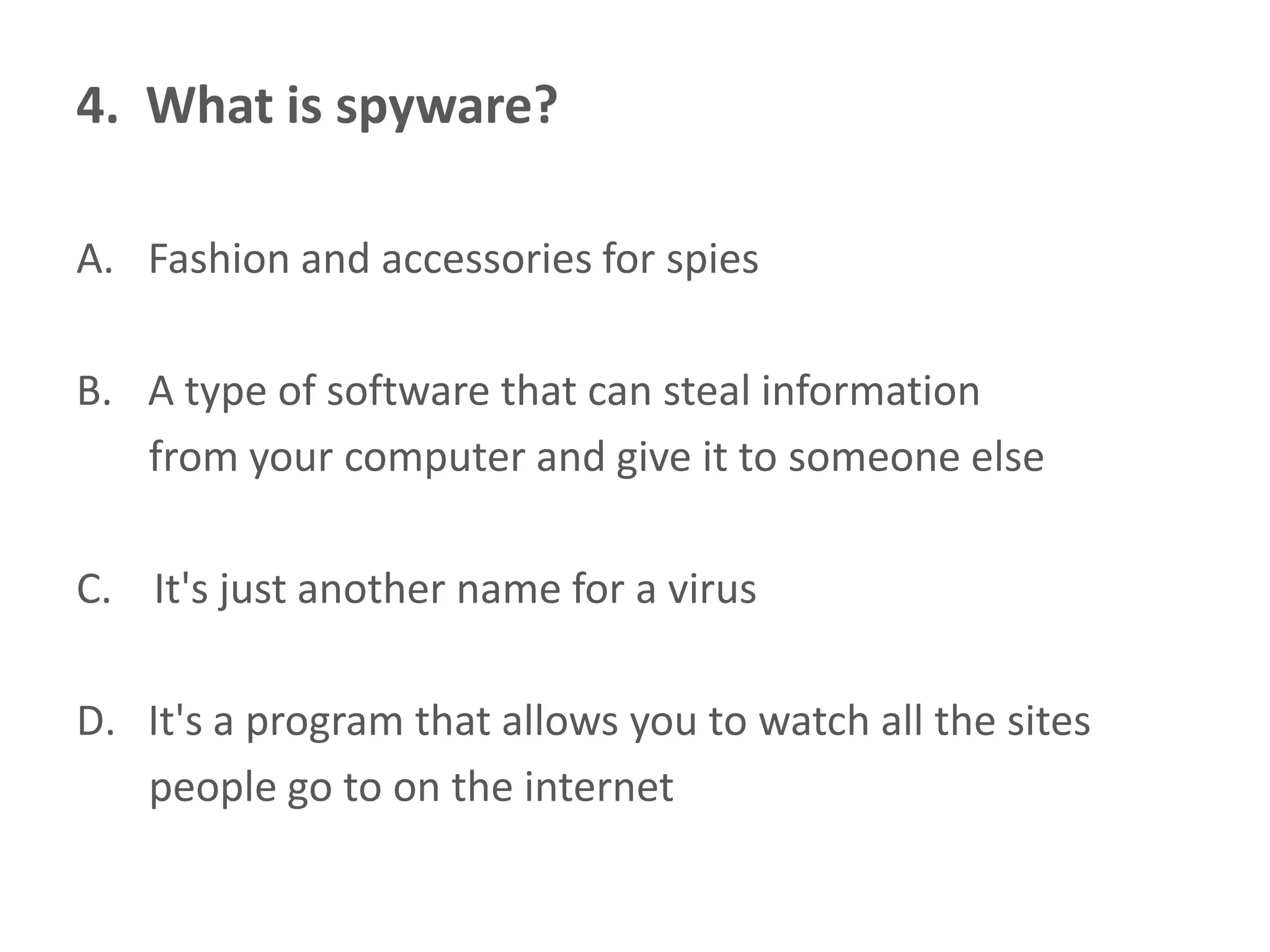 Virus Spyware Quiz | PPTX