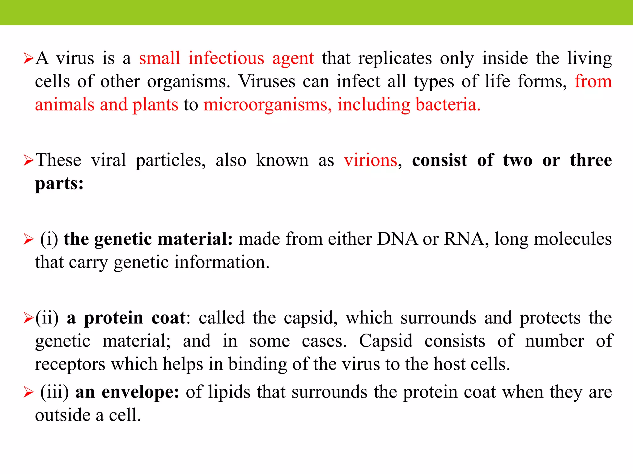Virus structure and classification | PPTX