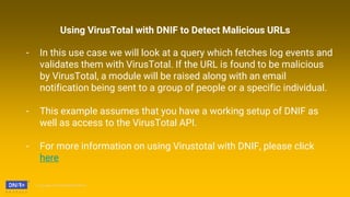 VirusTotal Threat Intelligence and DNIF Use Cases | PPTX
