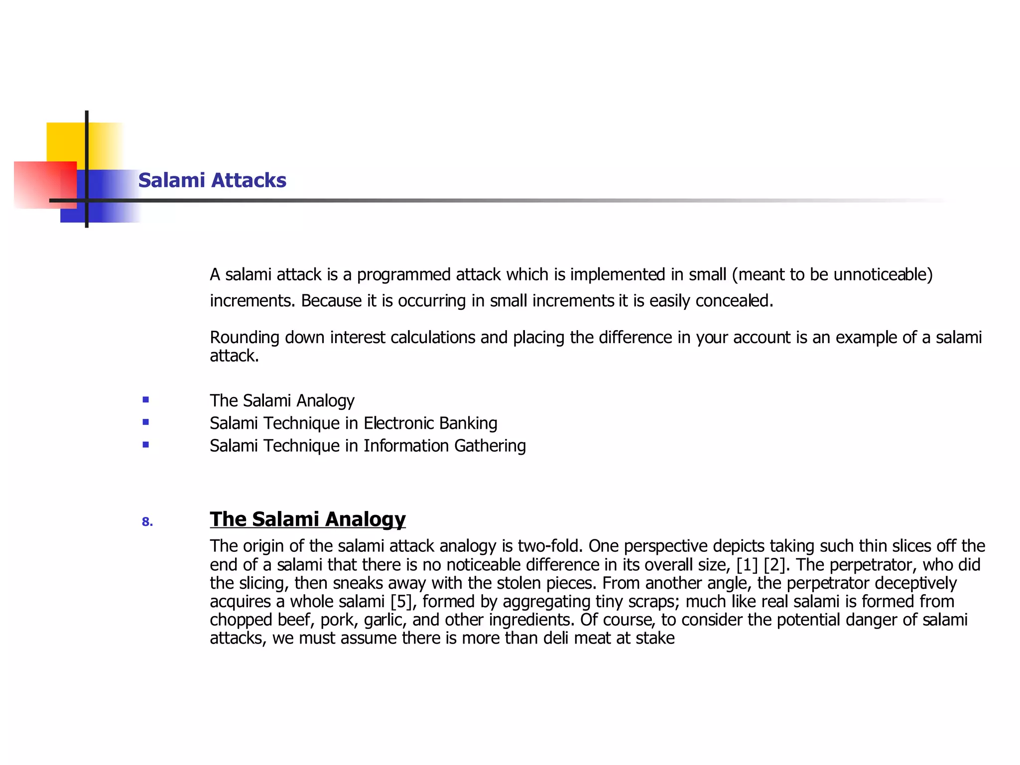 Virus-trojan and salami attacks | PPT
