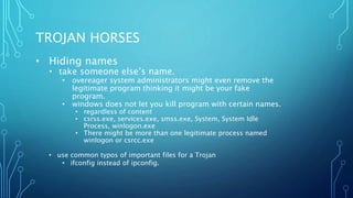 Virus vs worms vs trojans | PPTX