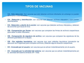 Virus y vacunas informáticas | PPTX