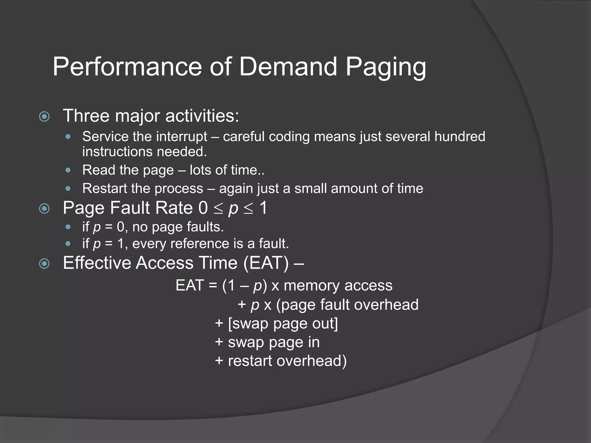 Virtual memory - Demand Paging | PPT