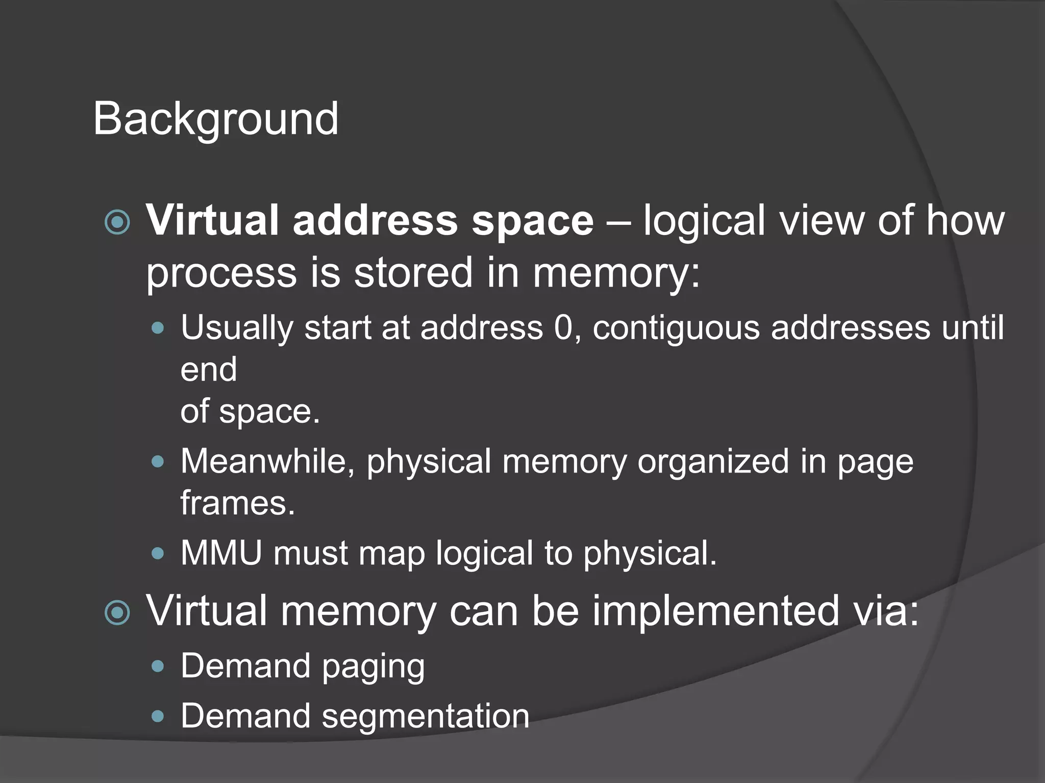 Virtual memory - Demand Paging | PPT