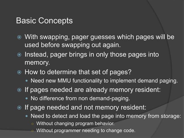 Virtual memory - Demand Paging | PPT
