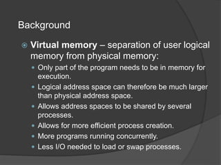 Virtual memory - Demand Paging | PPT
