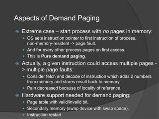 Virtual memory - Demand Paging | PPT