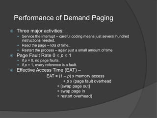 Virtual memory - Demand Paging | PPT