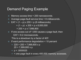 Virtual memory - Demand Paging | PPT