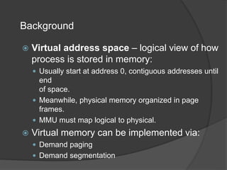 Virtual memory - Demand Paging | PPT