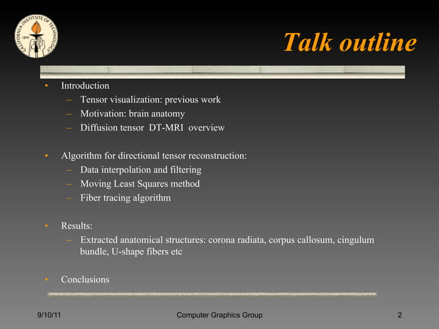 Oriented Tensor Reconstruction Tracing Neural Pathways From Dt Mri Pdf