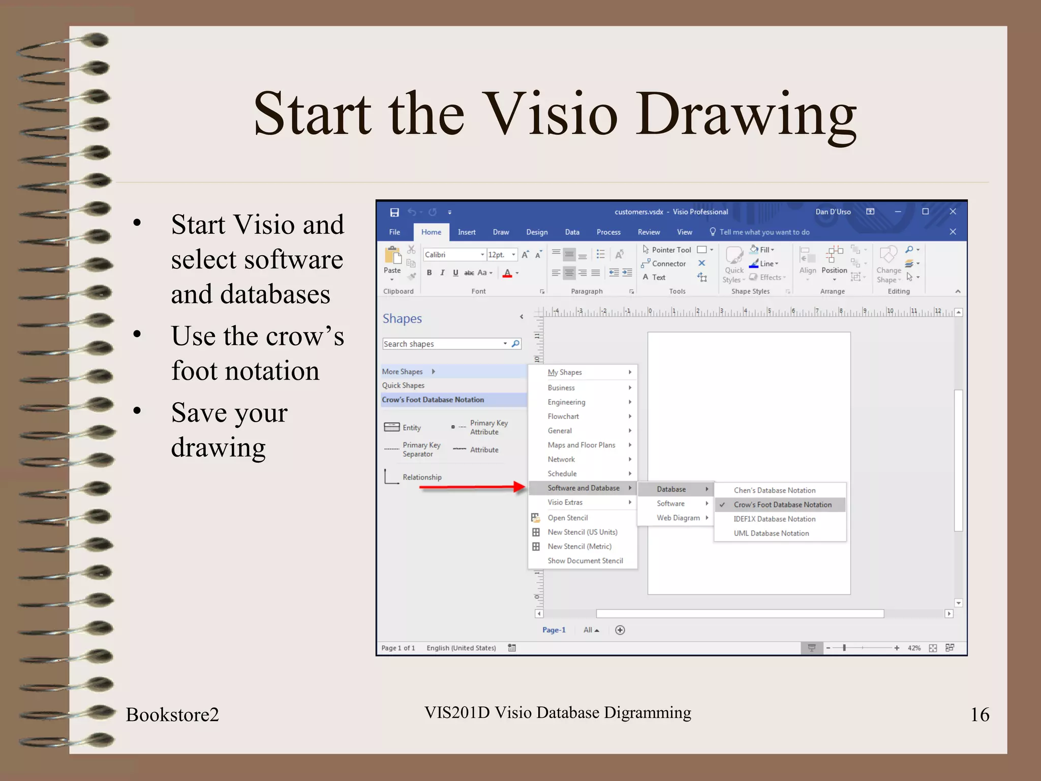 VIS201d Visio Database Diagramming | PPT