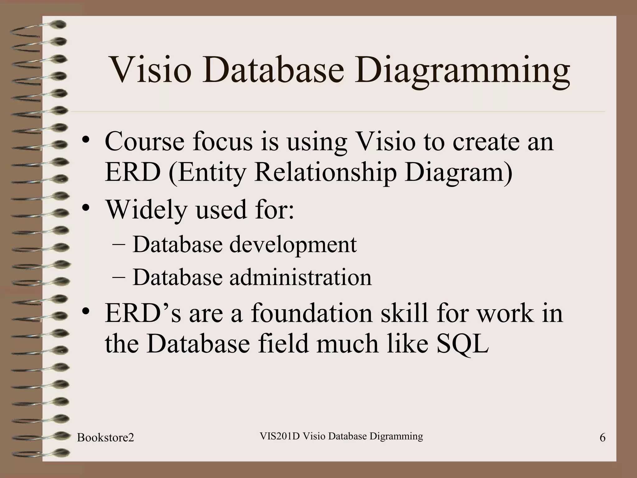 VIS201d Visio Database Diagramming | PPT