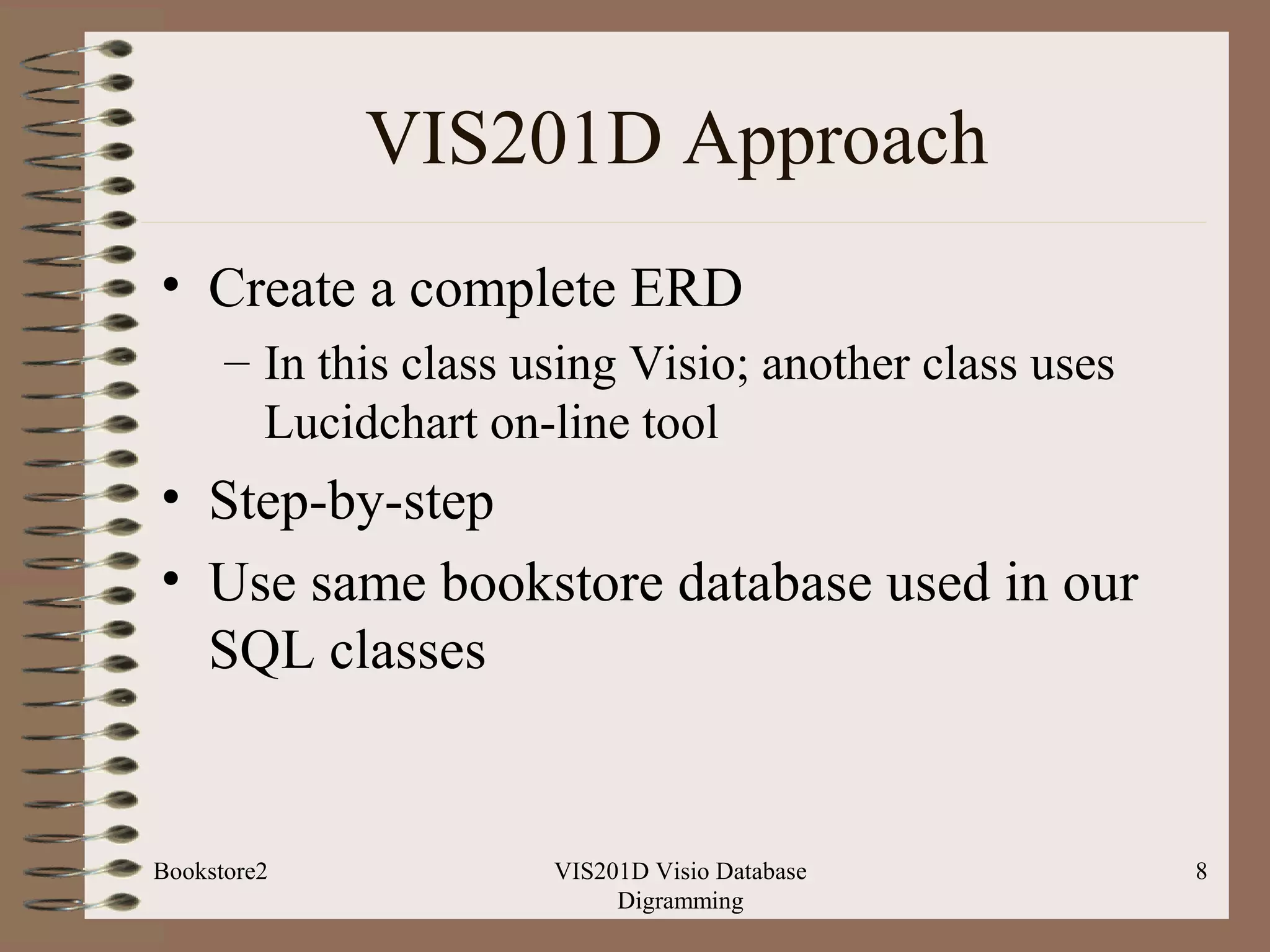VIS201d Visio Database Diagramming | PPT