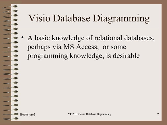 VIS201d Visio Database Diagramming | PPT